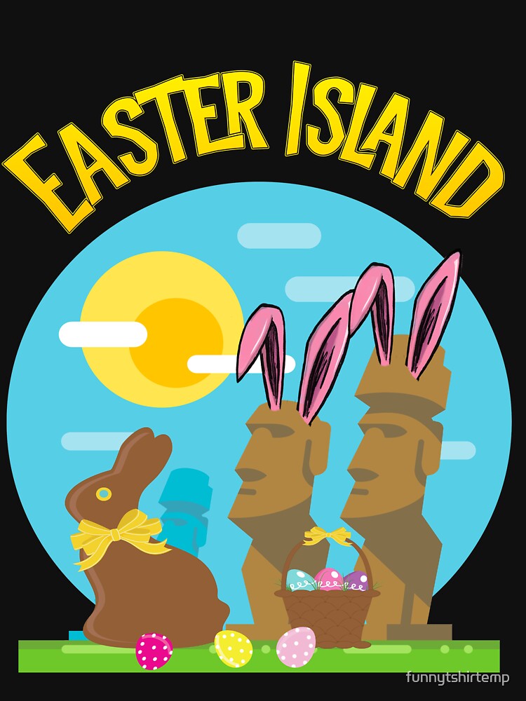"Easter Island Happy Easter Bunny Eggs Funny Moai, pun, meme" Essential ...