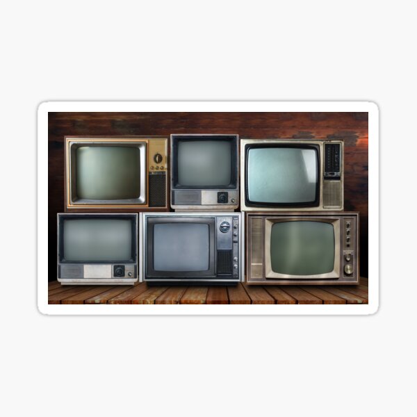 "Vintage Ancient Tv " Sticker for Sale by TastefulDesigns | Redbubble