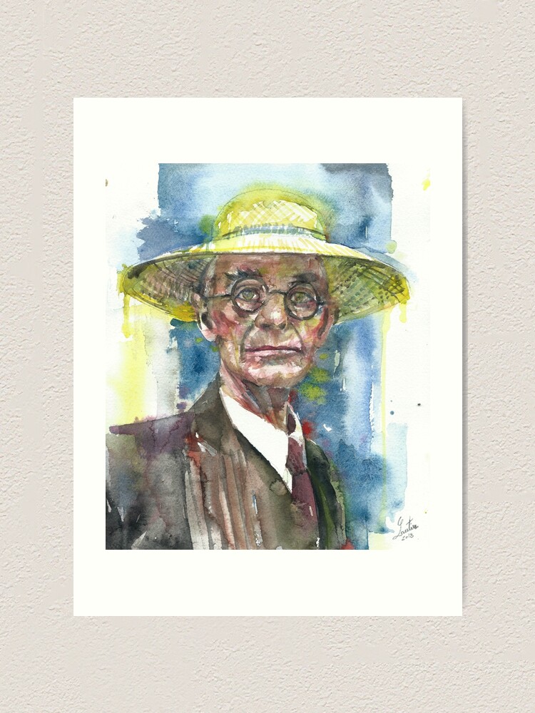 "HERMANN HESSE - watercolor portrait .7" Art Print for Sale by lautir ...