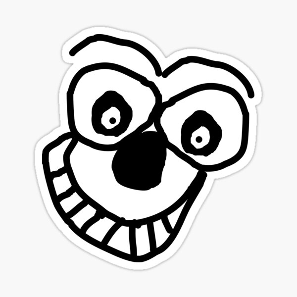 "creepy face" Sticker by floba | Redbubble
