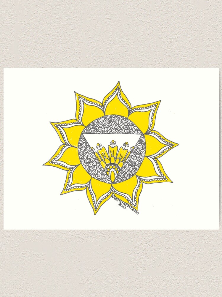 Lámina artística «Símbolo del chakra del plexo solar» de ...