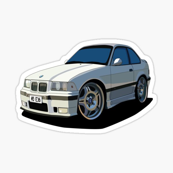 Sticker « E36 M3 Cartoon », par ToonMyRide | Redbubble