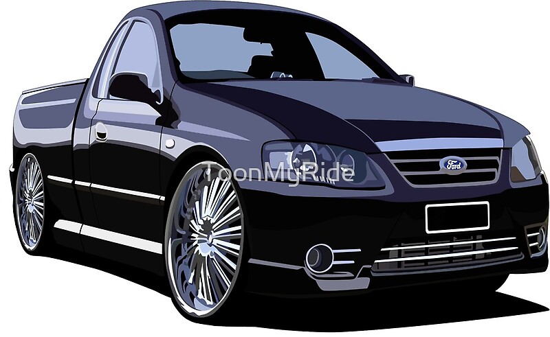 "Ford Falcon Ute Cartoon" by ToonMyRide | Redbubble