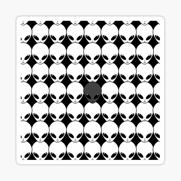 "An Alien Amidst Aliens" Sticker for Sale by OBJETDART | Redbubble