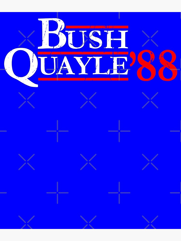 "Bush Quayle '88 Retro Logo Red White Blue Election George Dan 1988 88 ...