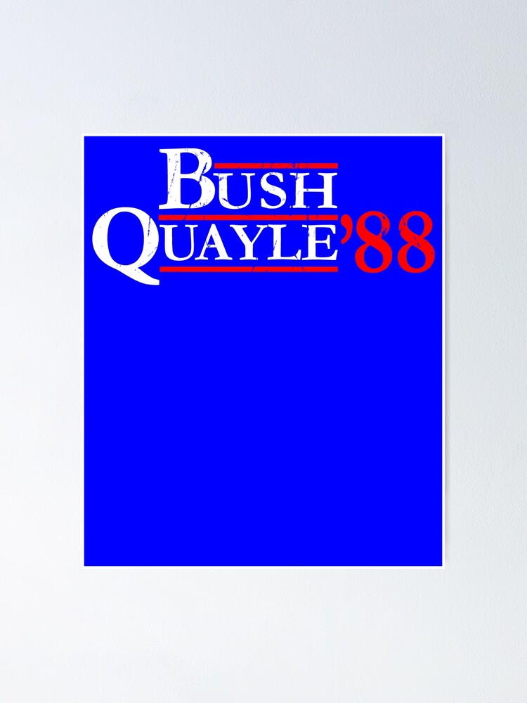 "Bush Quayle '88 Retro Logo Red White Blue Election George Dan 1988 88 ...