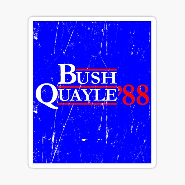"Bush Quayle '88 Retro Logo Red White Blue Election George Dan 1988 88 ...