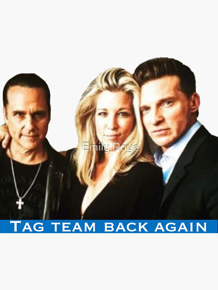 "Tag Team" Sticker for Sale by Emily D'Amato | Redbubble