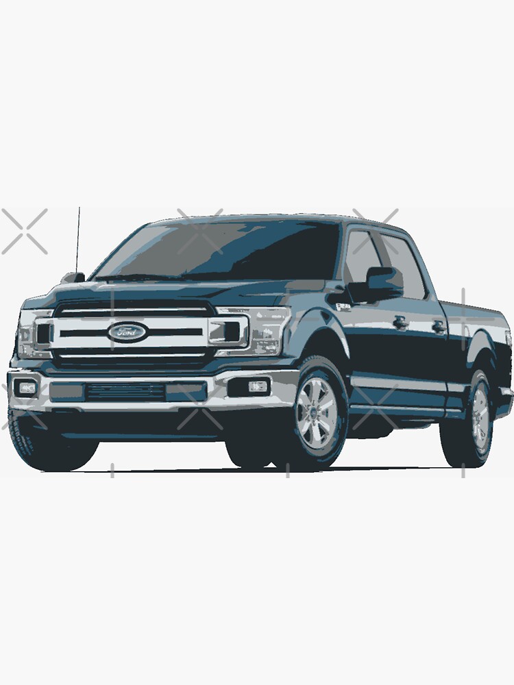 "Cartoon - Ford F-150" Sticker by Adrien33 | Redbubble