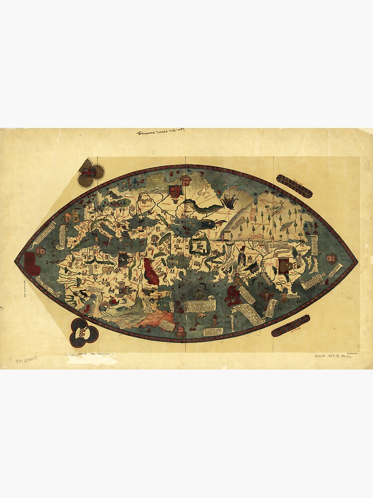 "Genoese World Map (1457)" Sticker by allhistory | Redbubble
