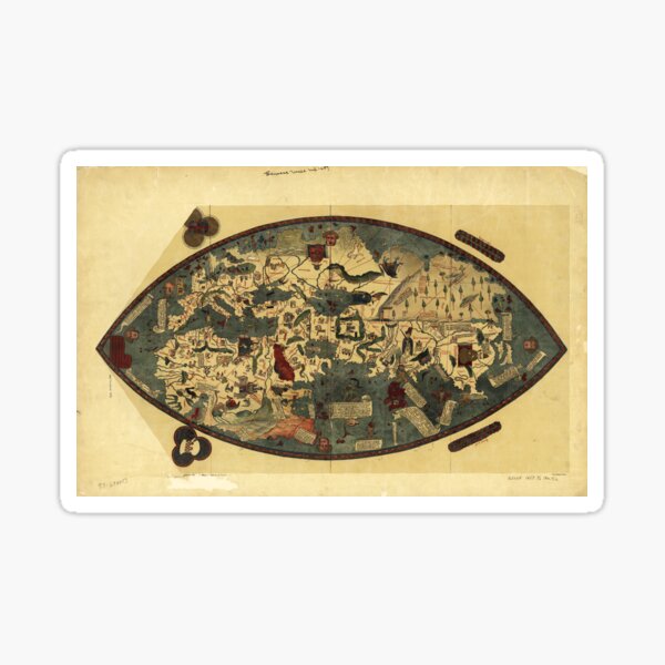 "Genoese World Map (1457)" Sticker by allhistory | Redbubble