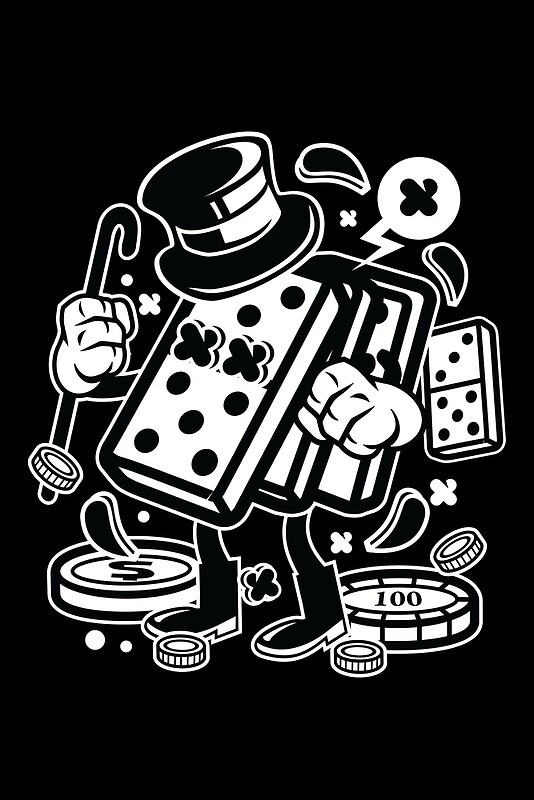 "Classic Gambler Cartoon Character - Fun Comic graphic for people who ...