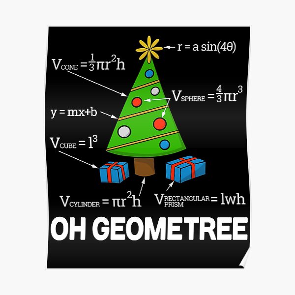 "Math Geometry Christmas Tree Geometree" Poster for Sale by skyfire99 ...