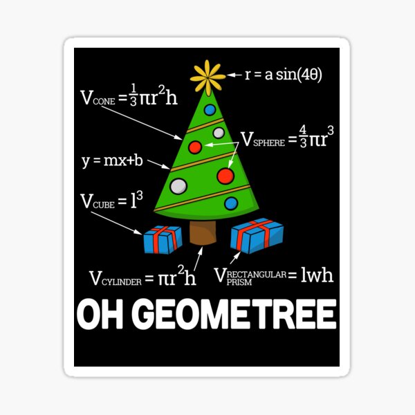 "Math Geometry Christmas Tree Geometree" Sticker for Sale by skyfire99 ...
