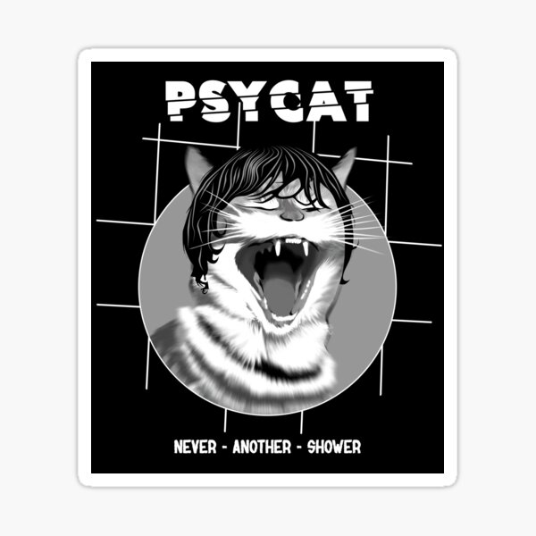 "Cat and Shower - Funny Cat Quotes" Sticker for Sale by TMBTM | Redbubble