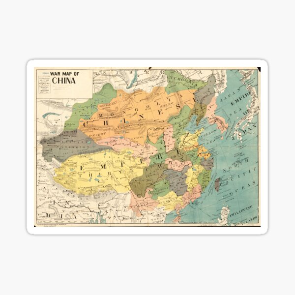 "Map of China (1900)" Sticker for Sale by allhistory | Redbubble