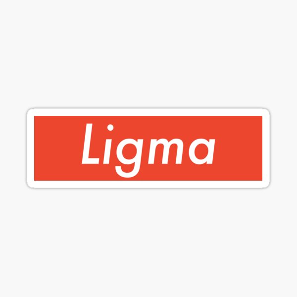 "Ligma Meme Red Box Logo" Sticker by SmithDigital | Redbubble