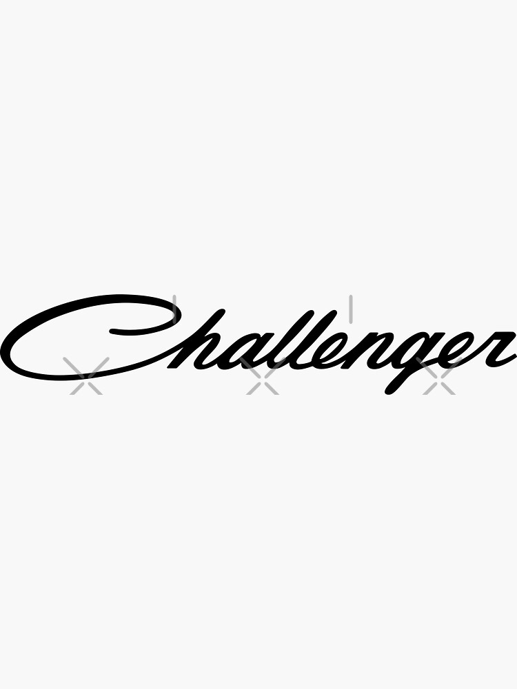 "Dodge Challenger Script" Sticker by ItsMeRuva | Redbubble