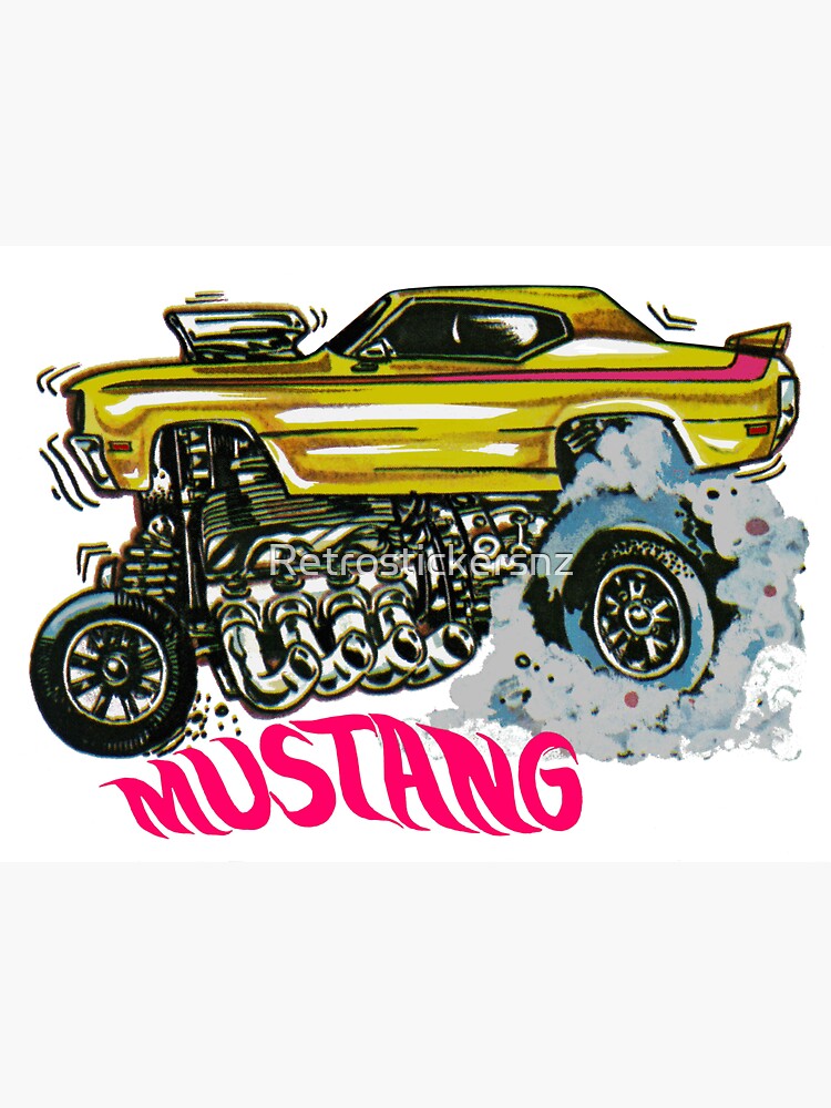 "Odd Rods Mustang" Sticker for Sale by Retrostickersnz | Redbubble