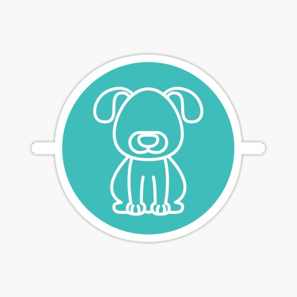 "Simple Blue Dog Icon" Sticker by SpacemanSam13 | Redbubble