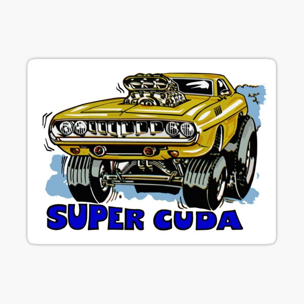 "Odd Rods Super Cuda" Sticker for Sale by Retrostickersnz | Redbubble