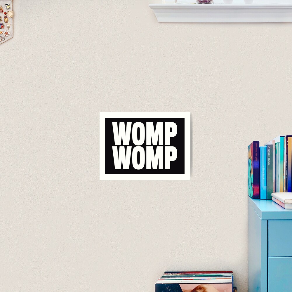 "WOMP WOMP Stephen Miller Admin funny meme text white on black" Poster ...