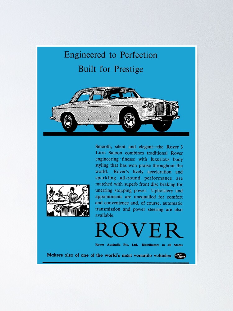 "ROVER P5" Poster by ThrowbackMotors | Redbubble