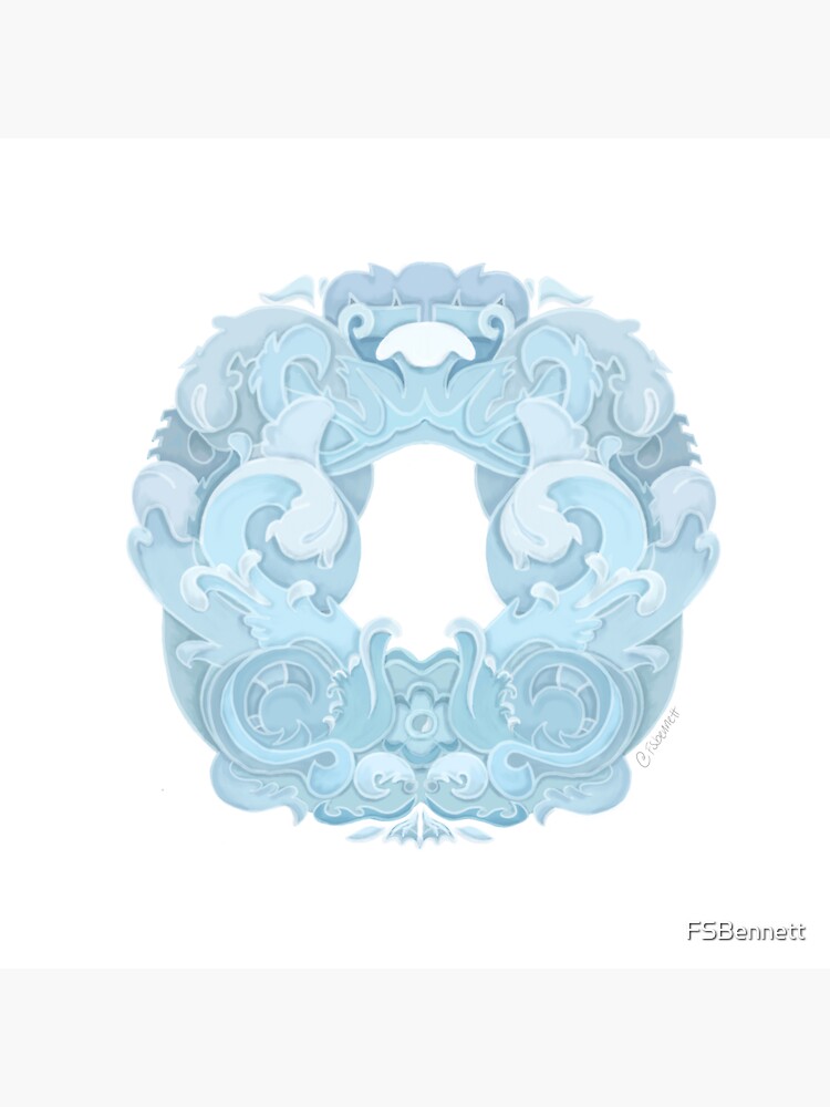 "Blue Ornate Floral Letter O" Sticker for Sale by FSBennett | Redbubble