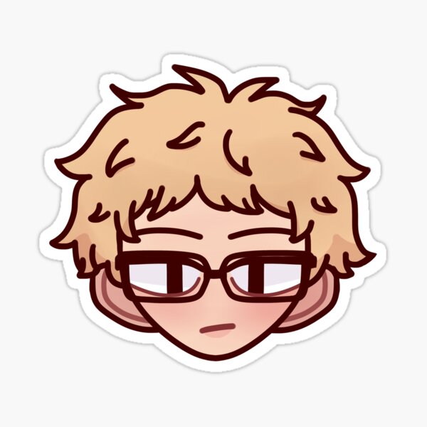 "Tsukishima Kei" Sticker by nyamaguchis | Redbubble