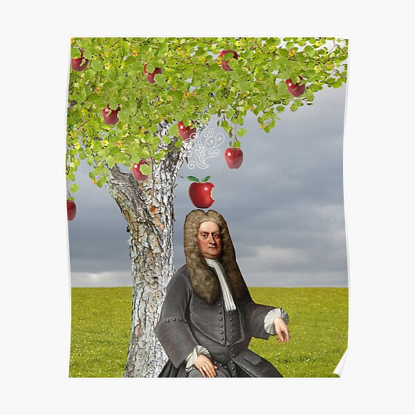 "Isaac Newton Apple Tree" Poster for Sale by red-leaf | Redbubble