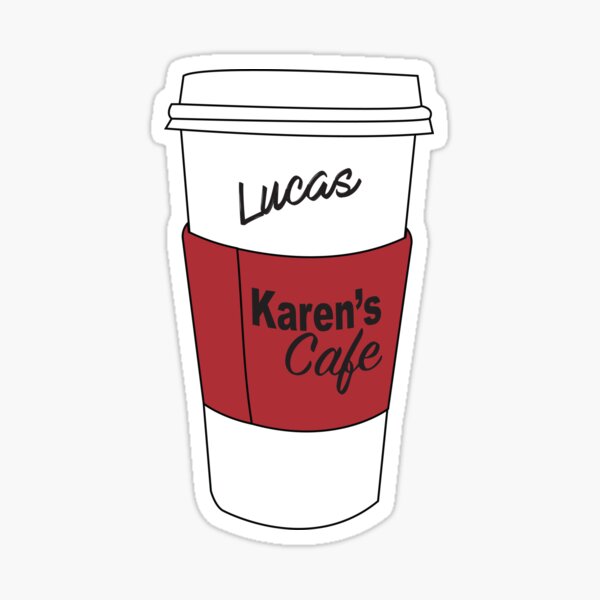 "Karen's Cafe Lucas Coffee" Sticker for Sale by LisaDylanArt | Redbubble