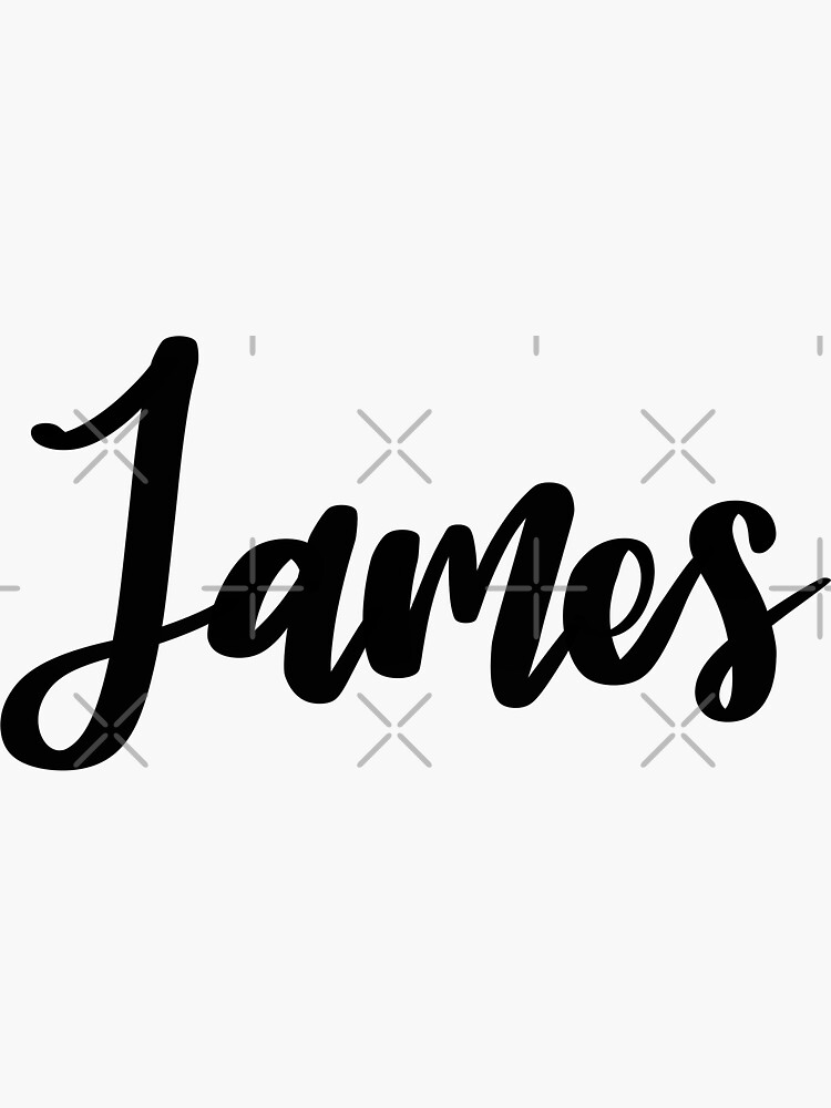"James " Sticker for Sale by ellietography | Redbubble