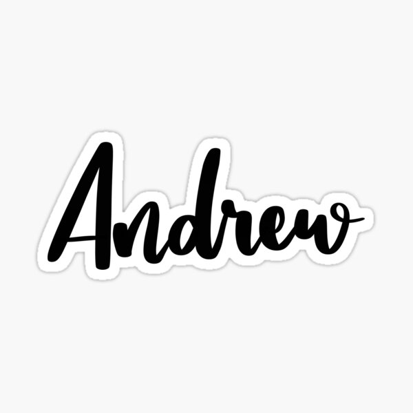 "Andrew " Sticker for Sale by ellietography | Redbubble