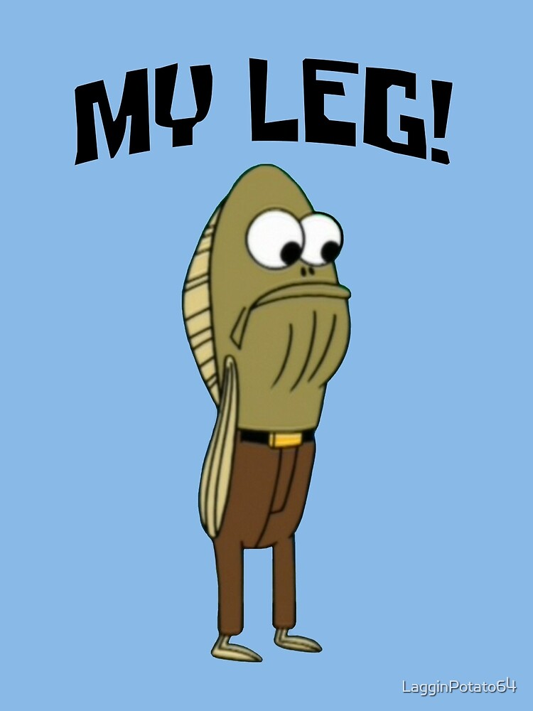 "Fred The Fish: My Leg! - Spongebob" Canvas Print by LagginPotato64 ...