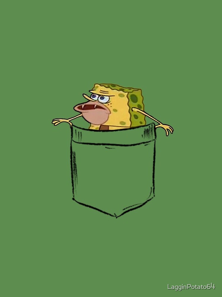 "Caveman Spongebob (Primitive Spongegar) Pocket Shirt" iPhone Case for ...