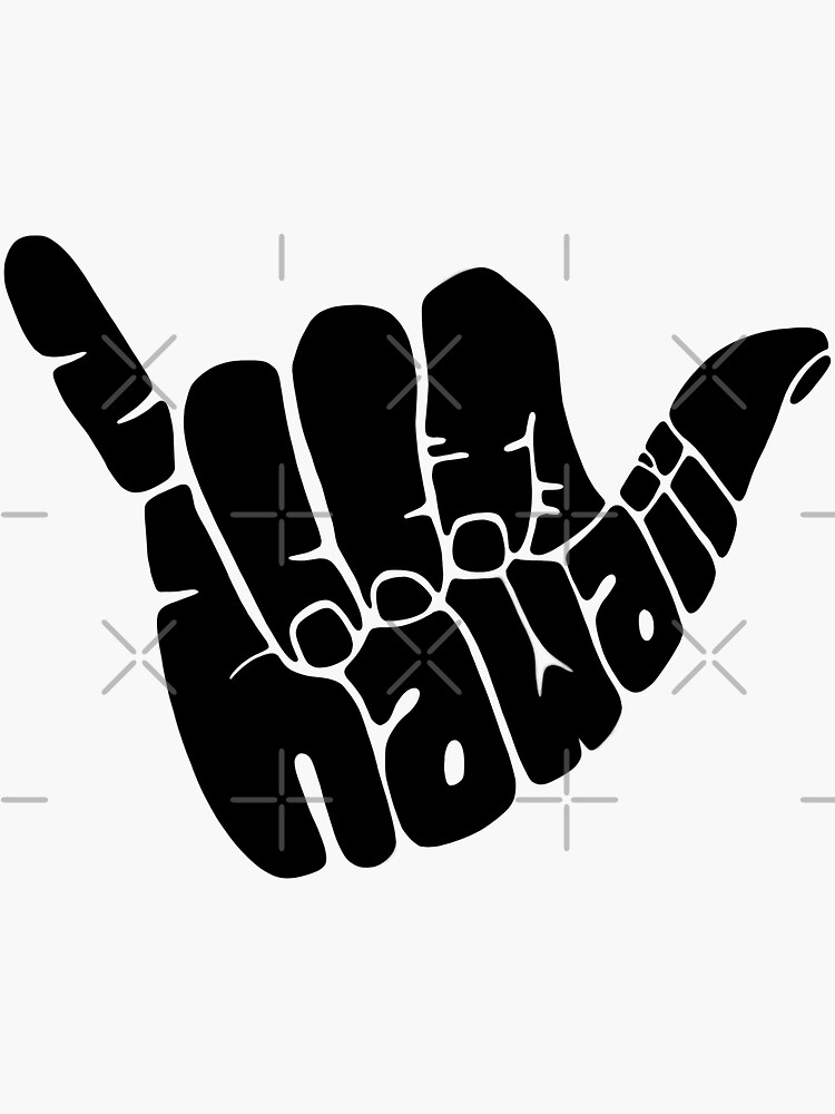 "Hawaii Shaka" Sticker for Sale by FanWearHawaii | Redbubble