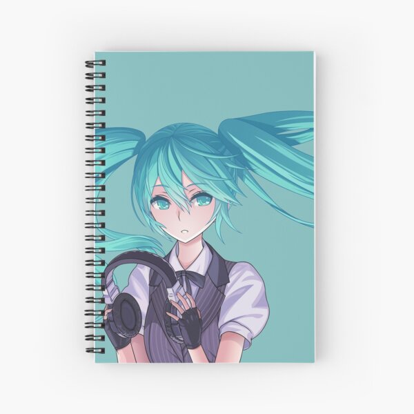 "Miku" Spiral Notebook for Sale by happiisaur | Redbubble