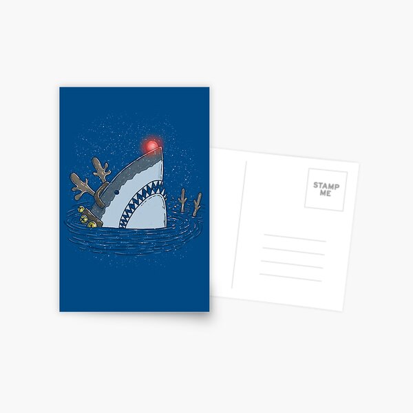 "Rudolph Shark" Postcard for Sale by nickv47 | Redbubble