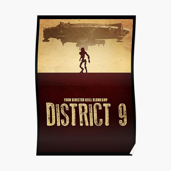 "DISTRICT 9 - Minimal Silhouette Design" Poster by doughballdesign ...