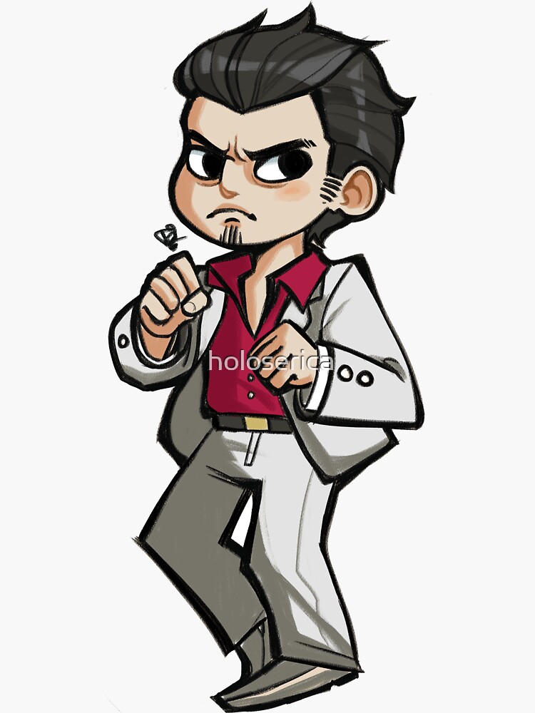 "kiryu-chan" Sticker for Sale by holoserica | Redbubble