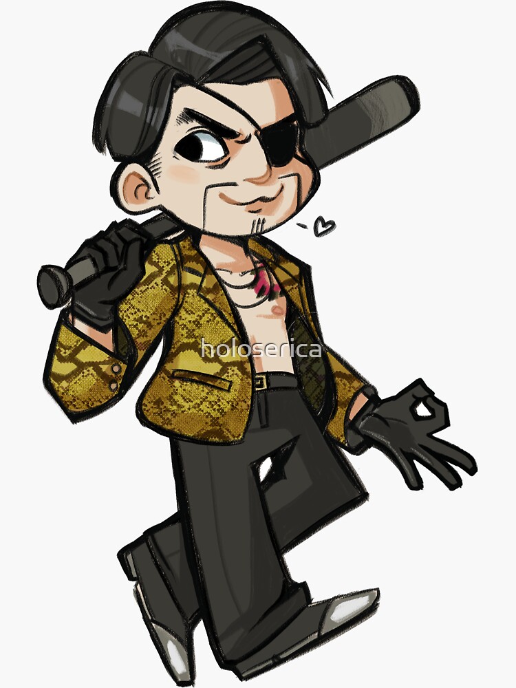"majima-chan" Sticker for Sale by holoserica | Redbubble