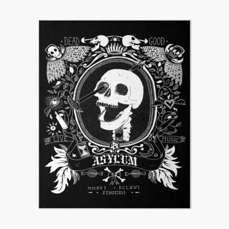 "Asylum Music Lobotomy Skull" Art Board Print by FlippingZombies ...