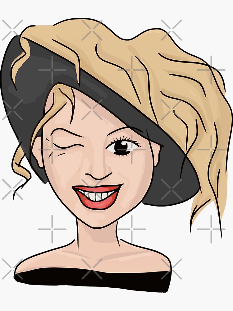 Pegatina «Kylie Minogue "Smiley Kylie" estampado de dibujos animados ...