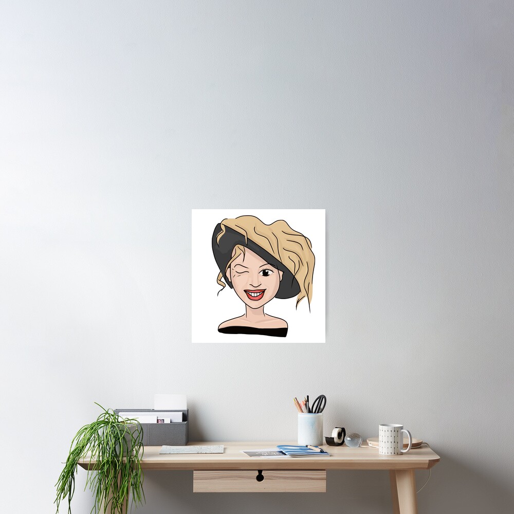 "Kylie Minogue "Smiley Kylie" Cartoon Print" Poster for Sale by ...