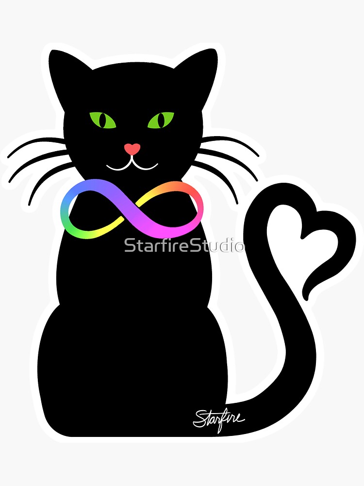 "Heartcat x Autisticat Mashup" Sticker for Sale by StarfireStudio ...