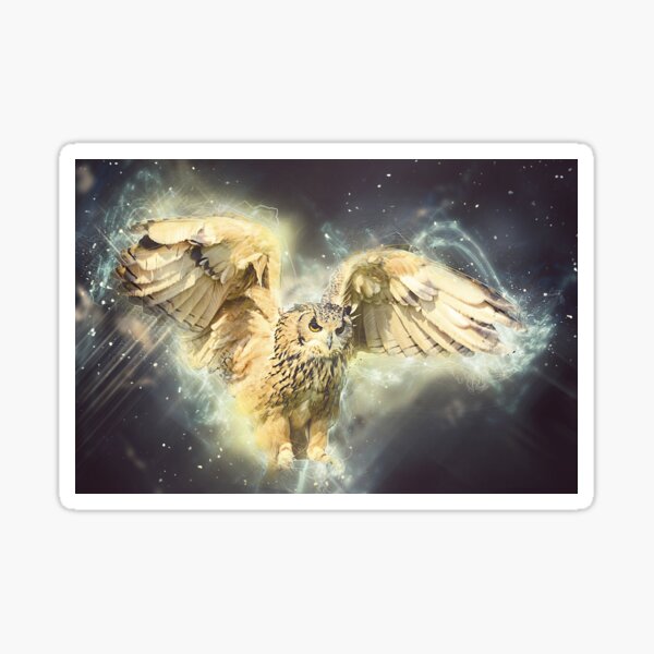"Lightning owl" Sticker by Jantorge | Redbubble