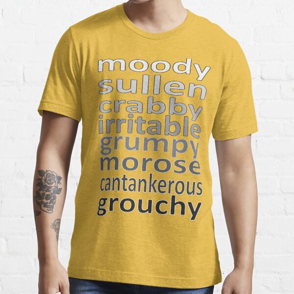 "Grouchy words" T-shirt for Sale by MeyrellesMartin | Redbubble ...