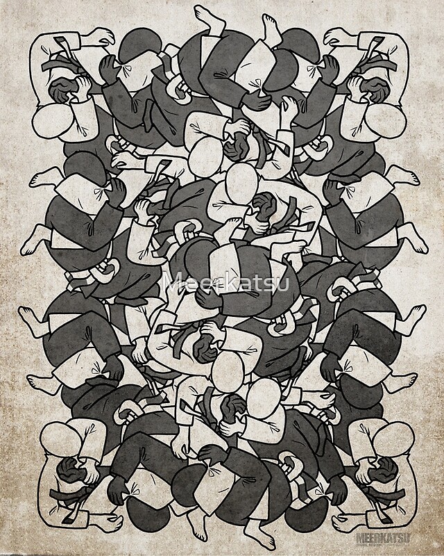 "Yin vs Yang Jiu Jitsu" by Meerkatsu | Redbubble