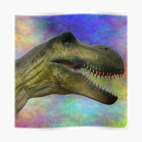 "Fun Life Like T-Rex Dinosaur Head Dino Design on Multi Color ...