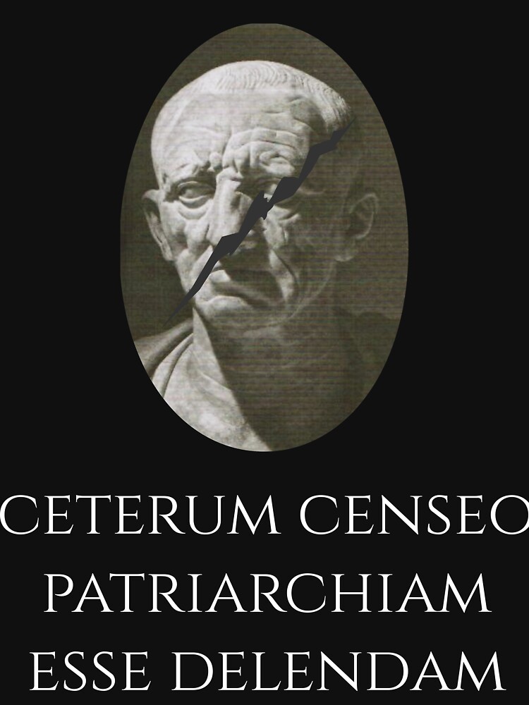 "Ceterum censeo patriarchiam esse delendam" T-shirt by Eithin ...